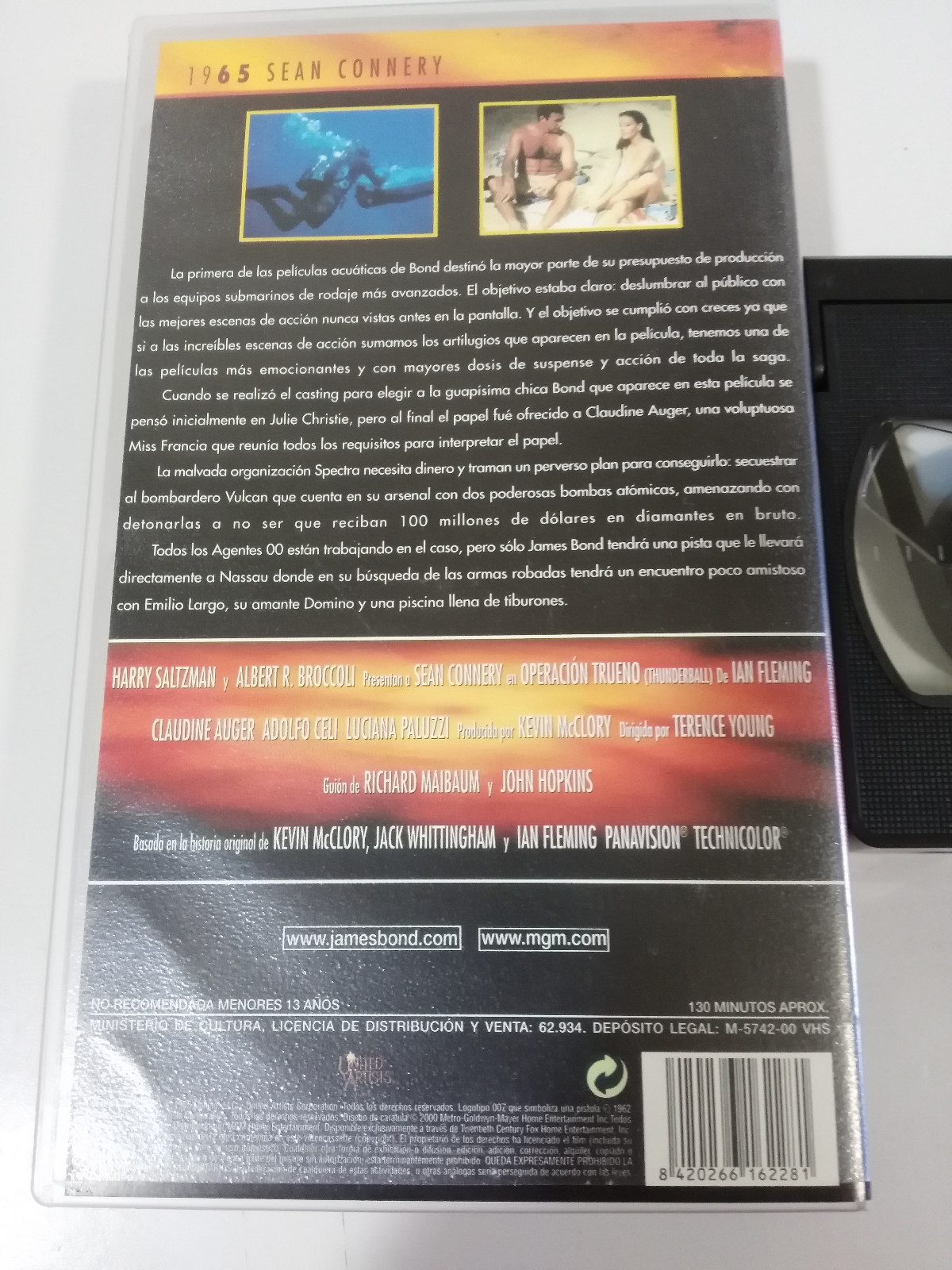 007 James Bond Operation Thunder Sean Connery Terence Young VHS Tape ...