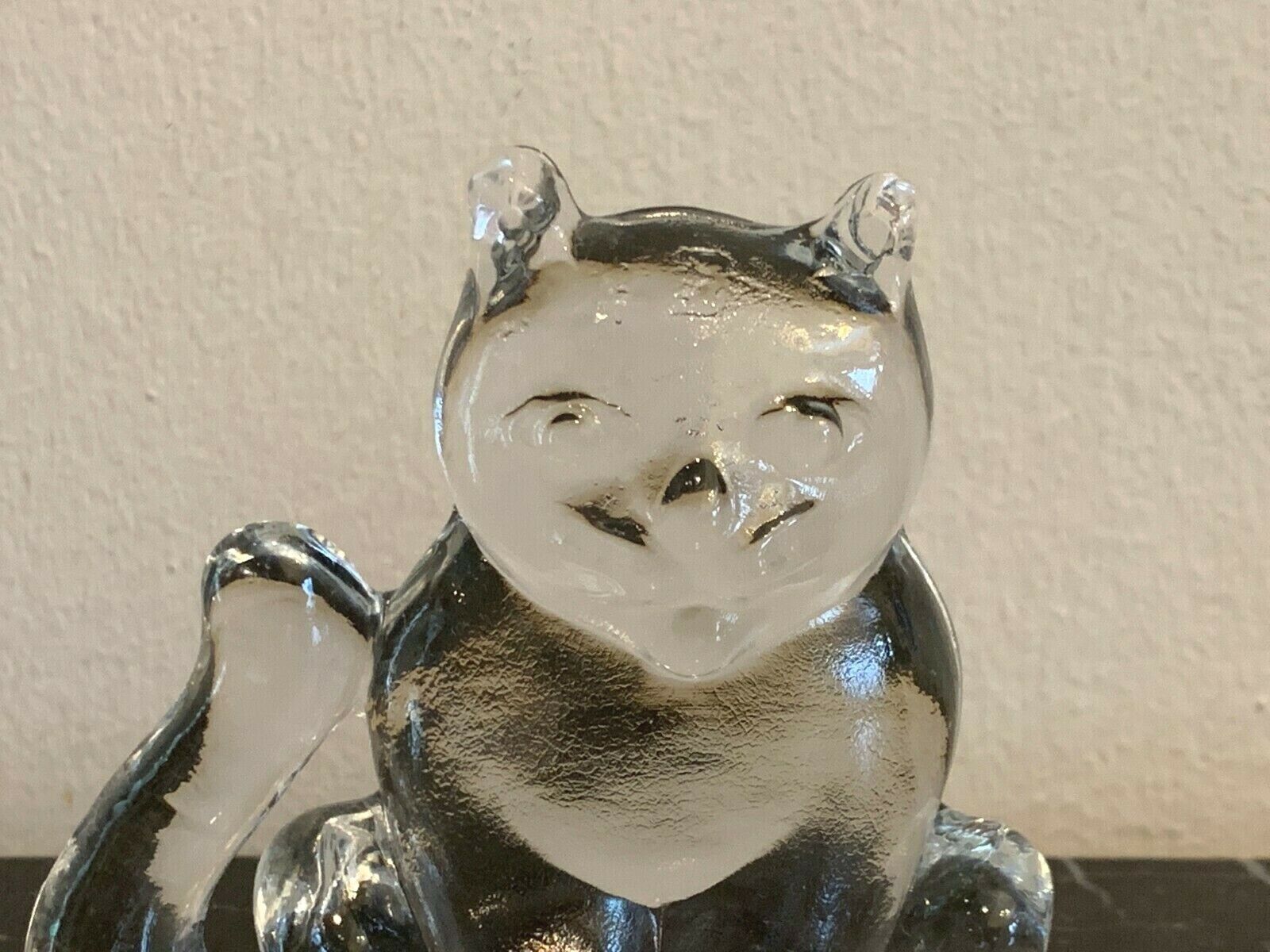 Kosta Boda Art Glass Zoo Series Crystal Cat Figurine Paperweight ...