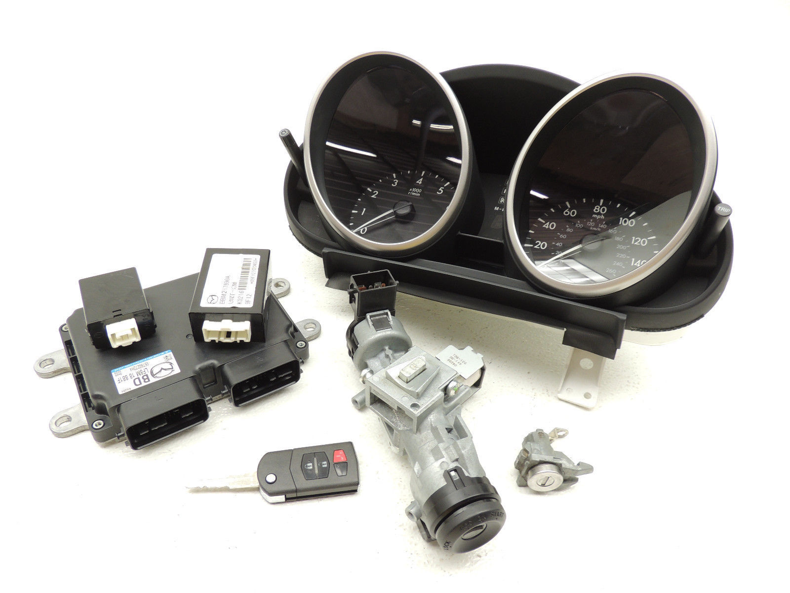 2010 Mazda3 Mazda 3 BL 2.0L Auto Ecu Cluster Speedometer Keys Bcm ...