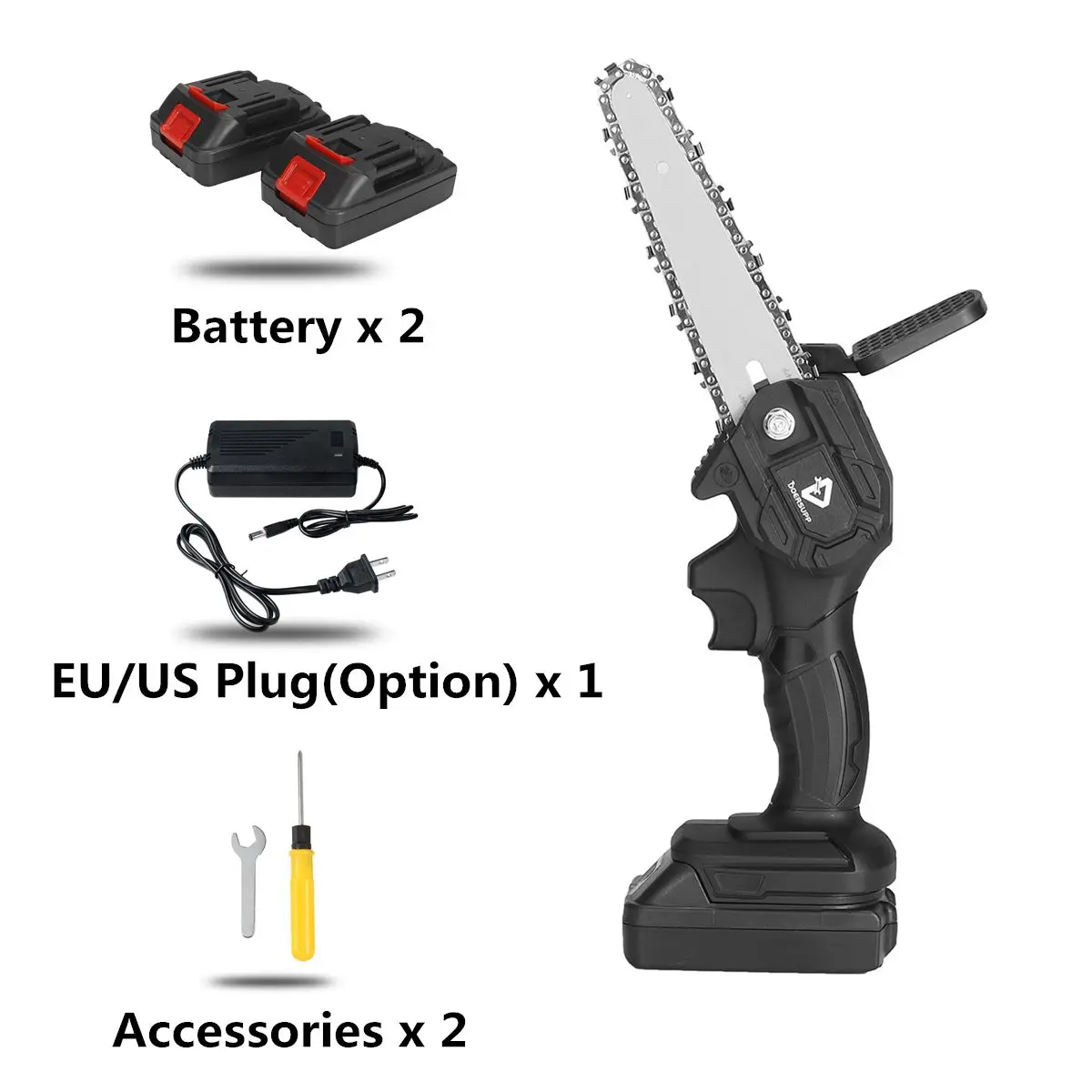 6 INCH 1500W Electric Chain Saw Power Pruning ChainSaw Cordless Garden ...
