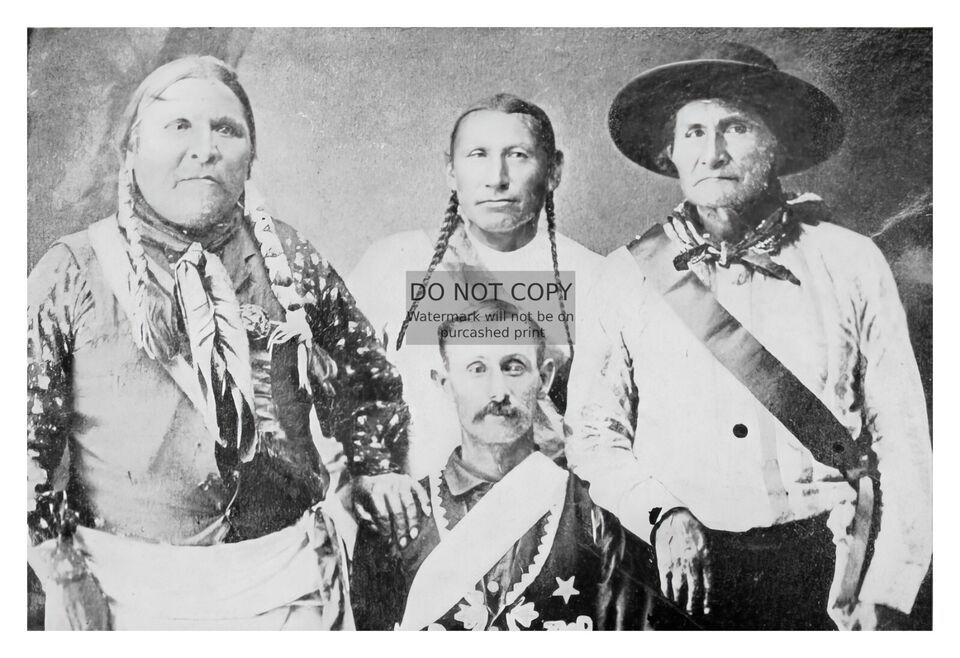 GERONIMO APACHE CHIEF AND LOW WOLF KIOWA CHIEF NATIVE AMERICANS 4X6 ...
