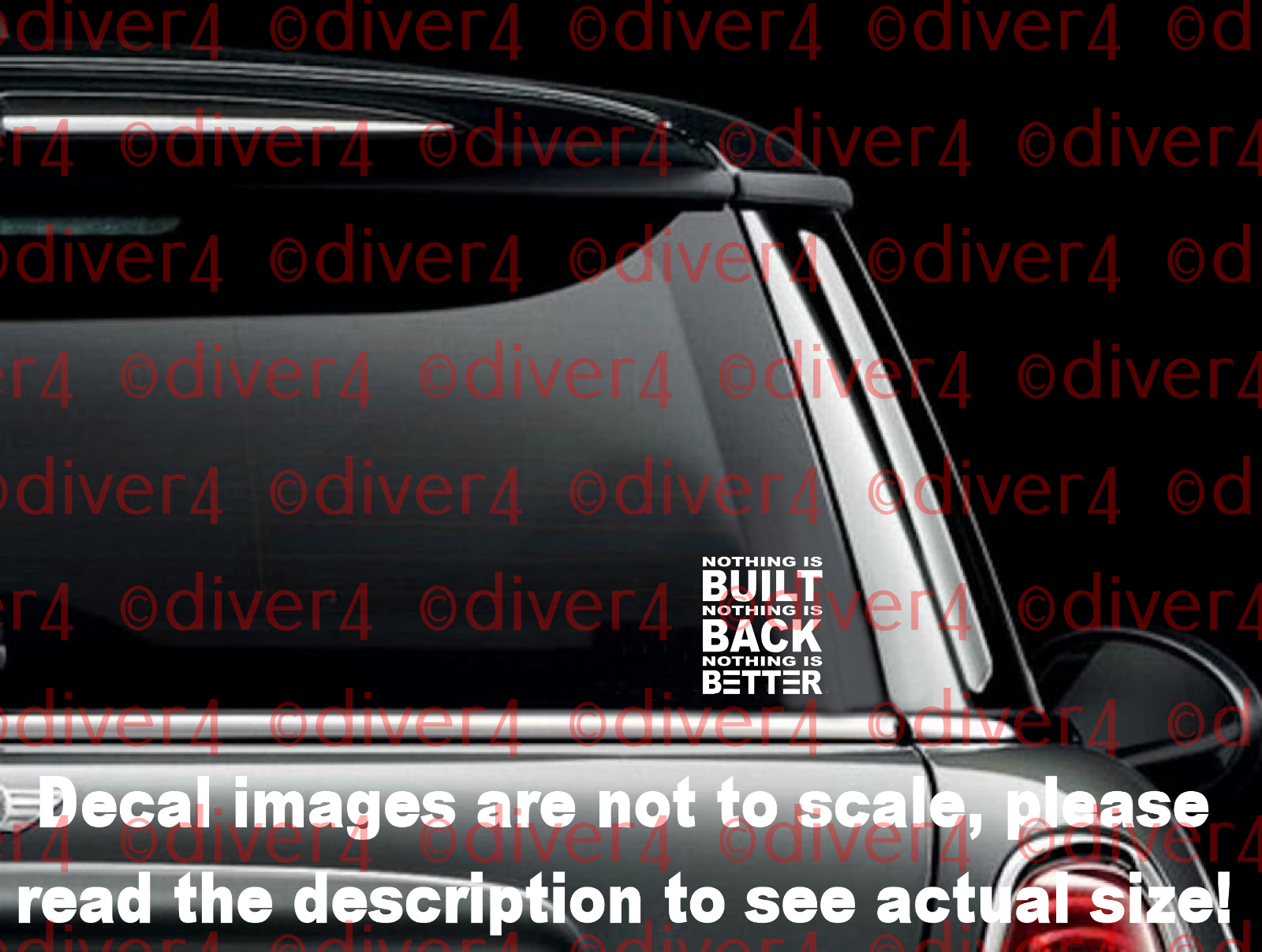 Nothing is Built Nothing is Back Nothing is Better Decal Made in the ...