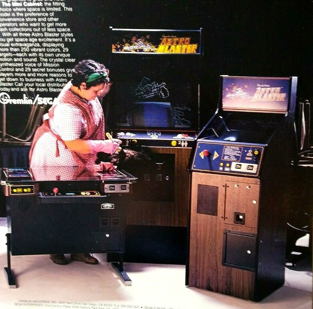 Astro Blaster Arcade Flyer Original Gremlin 1981 Video Game Vintage ...