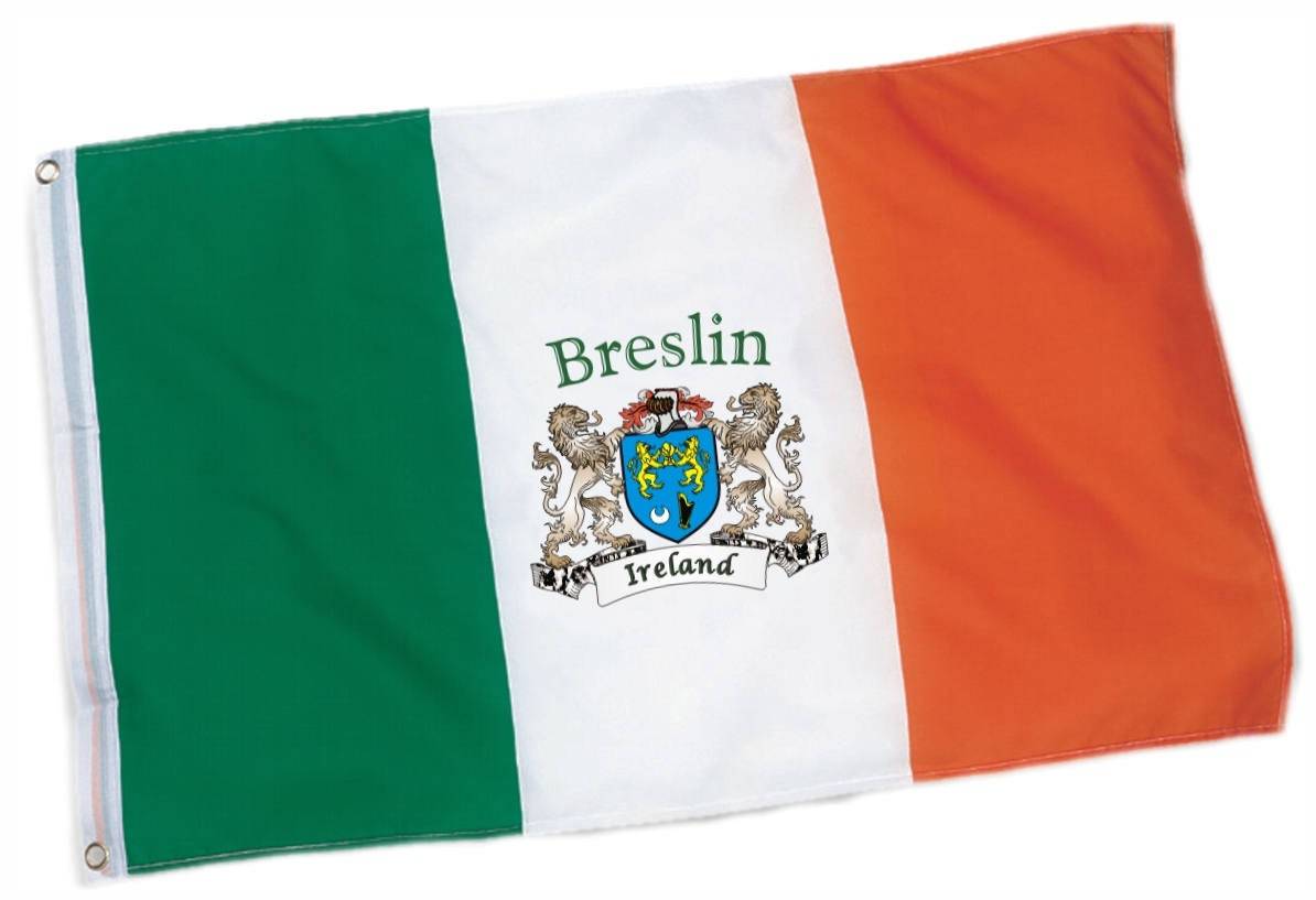 Breslin Irish Coat of Arms Ireland Flag - 3'x5' foot - Coat of Arms