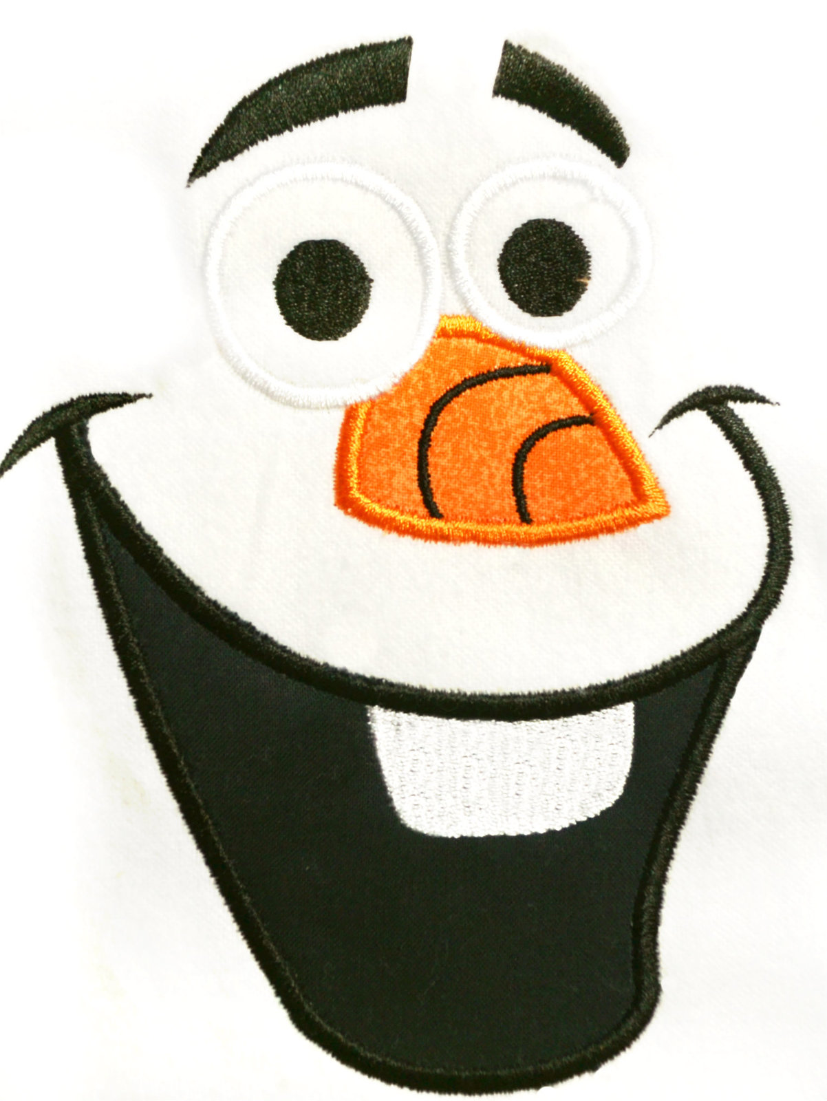 Olaf Frozen Face Applique Machine Embroidery Design - Digital Art