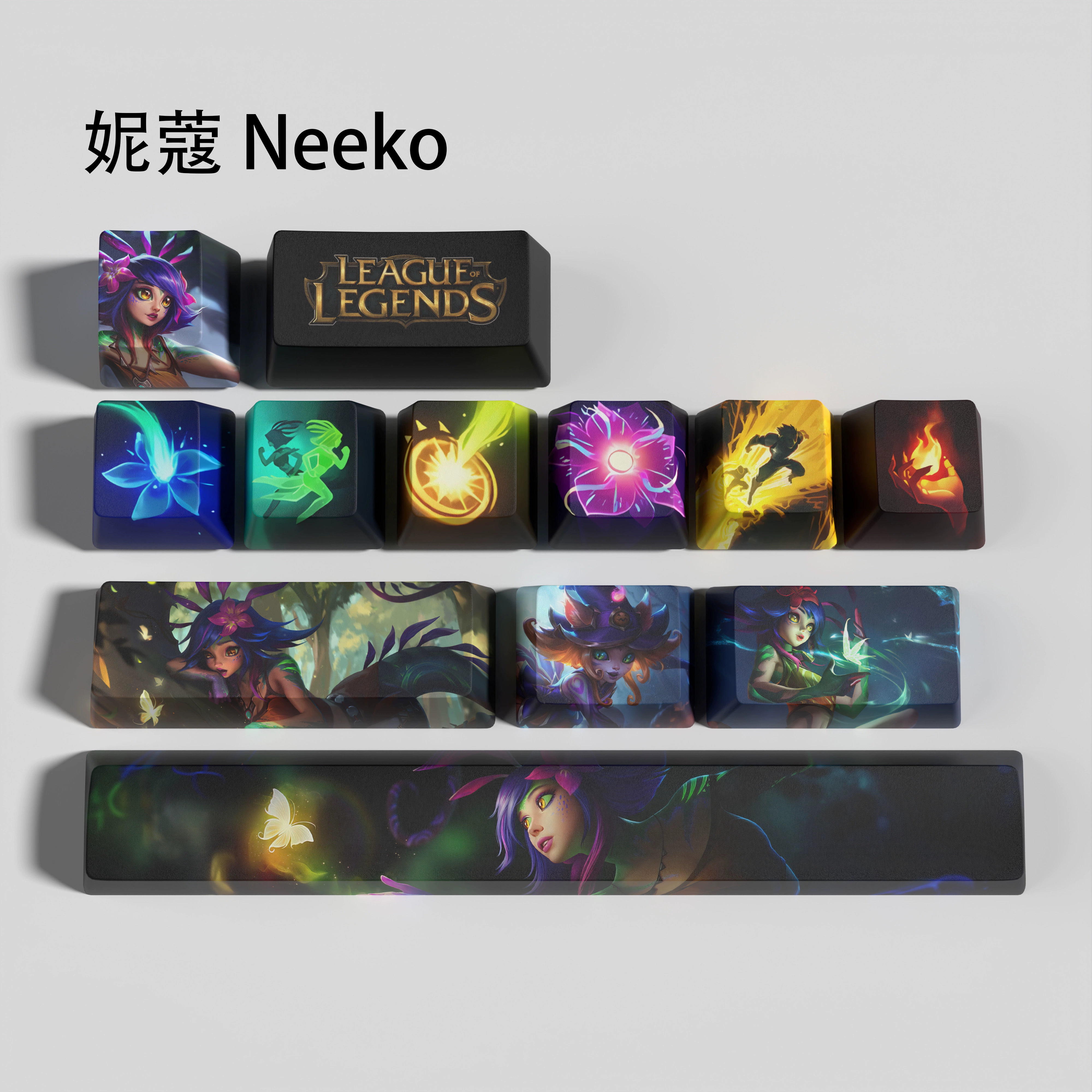 League of Legends Themed Keycaps Neeko PBT heat-sublimation keycaps 12 ...