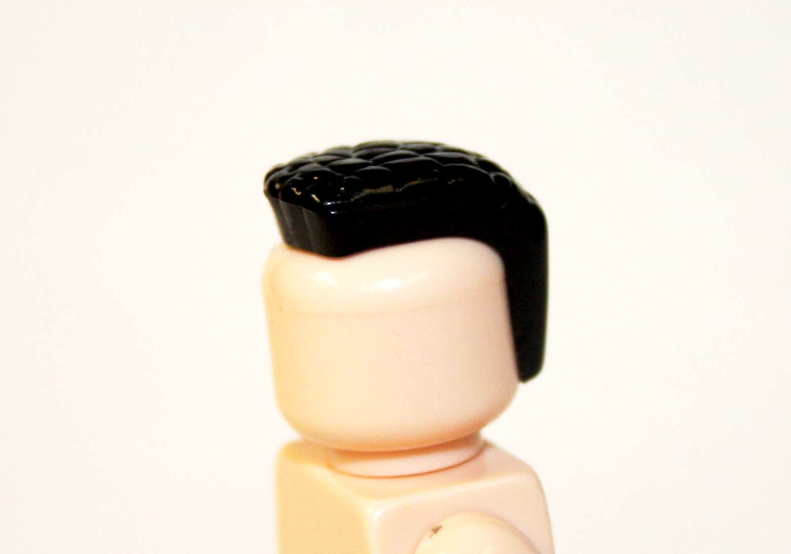 Black Mohawk Hair Piece For Building Minifigures - LEGO (R) Minifigures