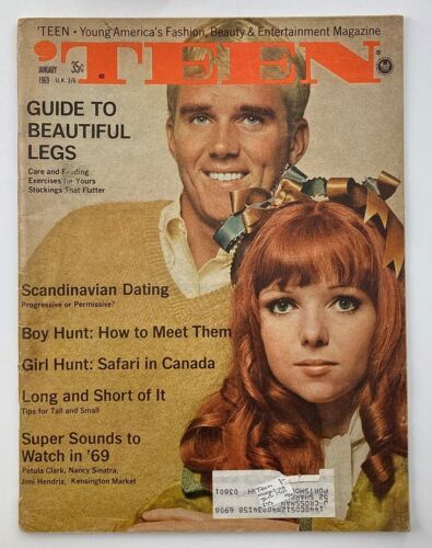 VTG 'Teen Magazine January 1969 Cover Girl Carla Beck & Safari in ...
