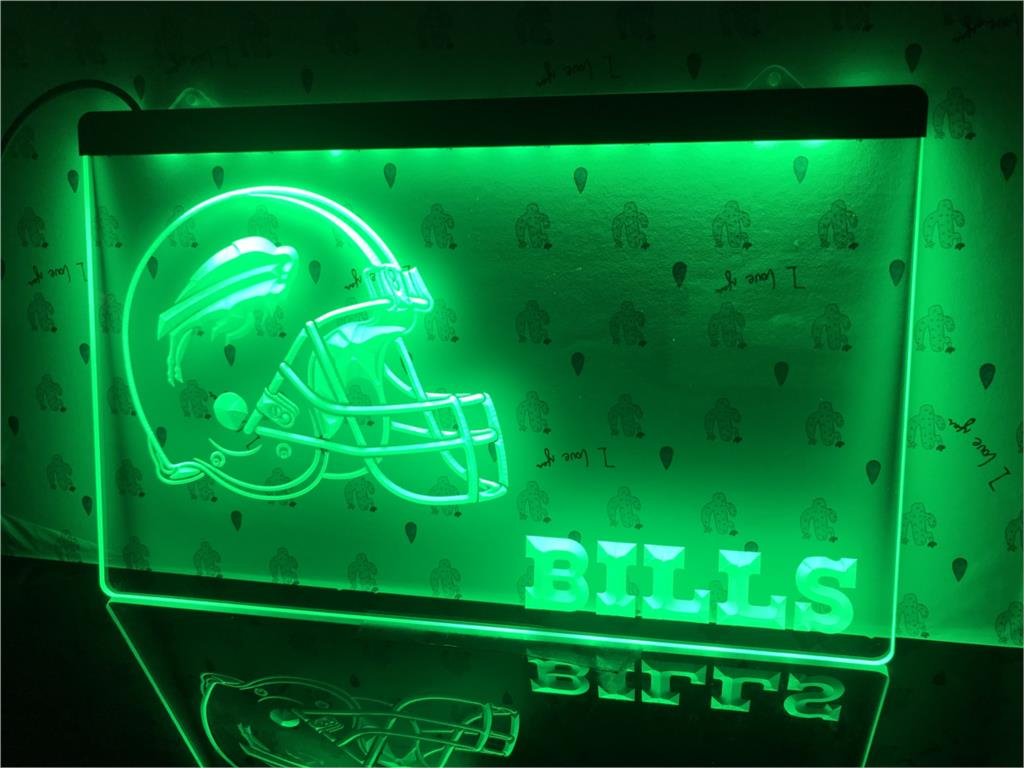 Buffalo Bills Helmet Illuminated Led Neon Sign Home Decor,Lights Décor ...