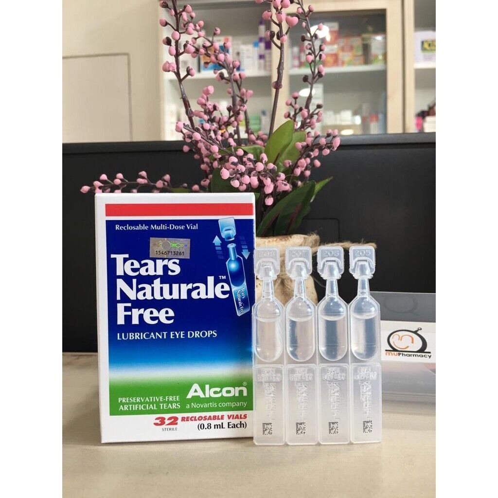 20 X ALCON TEARS NATURALE FREE 32 Flacons 0,8 ml LUBRIFIANT COLLYRE ...