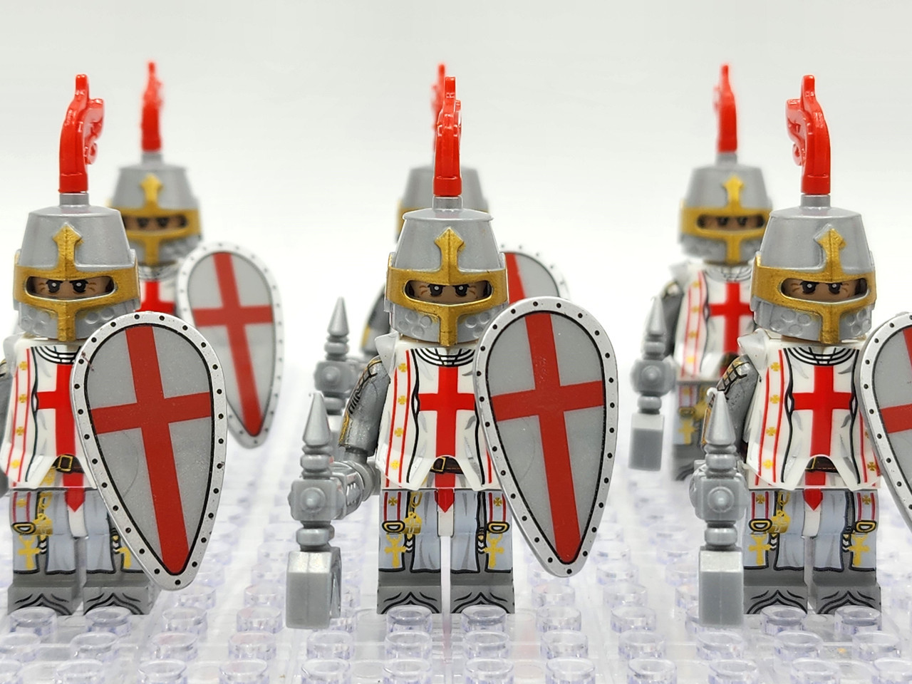 10pcs Crusader Knights Battle priest Minifigures Weapons Accessories ...