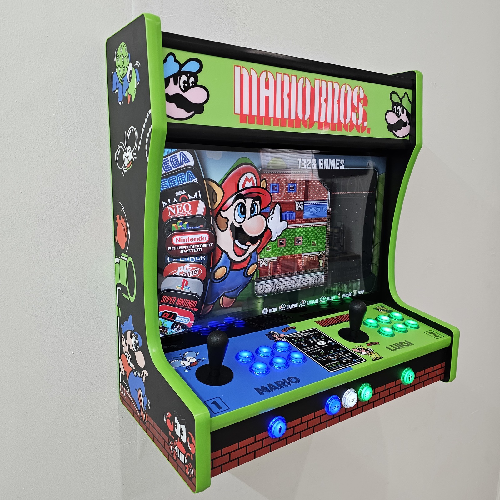 Mario Bros, 2 Player Wall Mount or Bartop Arcade Machine, Plays 6000 Games - Video Game Consoles