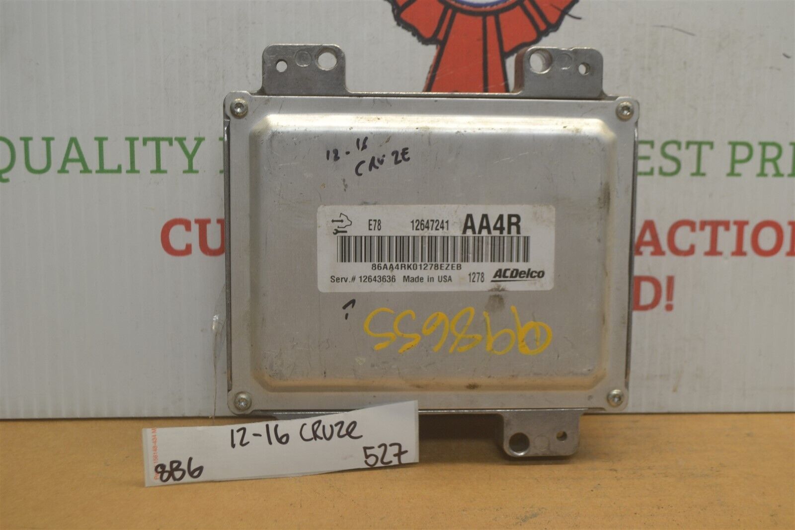 2012-2016 Chevrolet Cruze Engine Computer Unit ECU 12643636 Module 527 ...