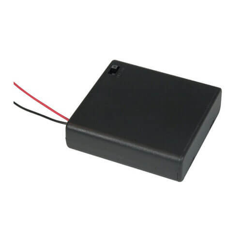 Jaycar Switched Battery Enclosure (AA) - 4pcs Batteries - Battery Chargers