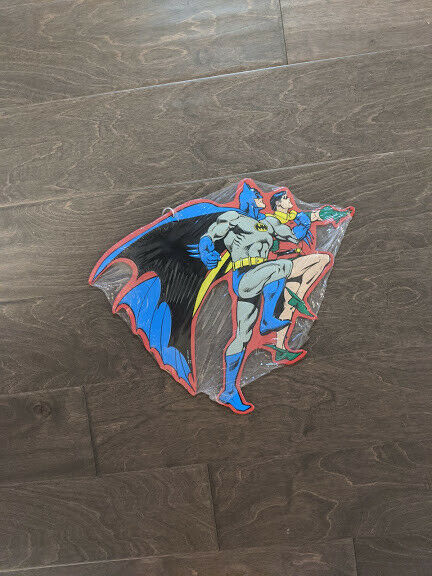 14" BATMAN & ROBIN 3d cutout retro USA STEEL plate display ad Sign ...