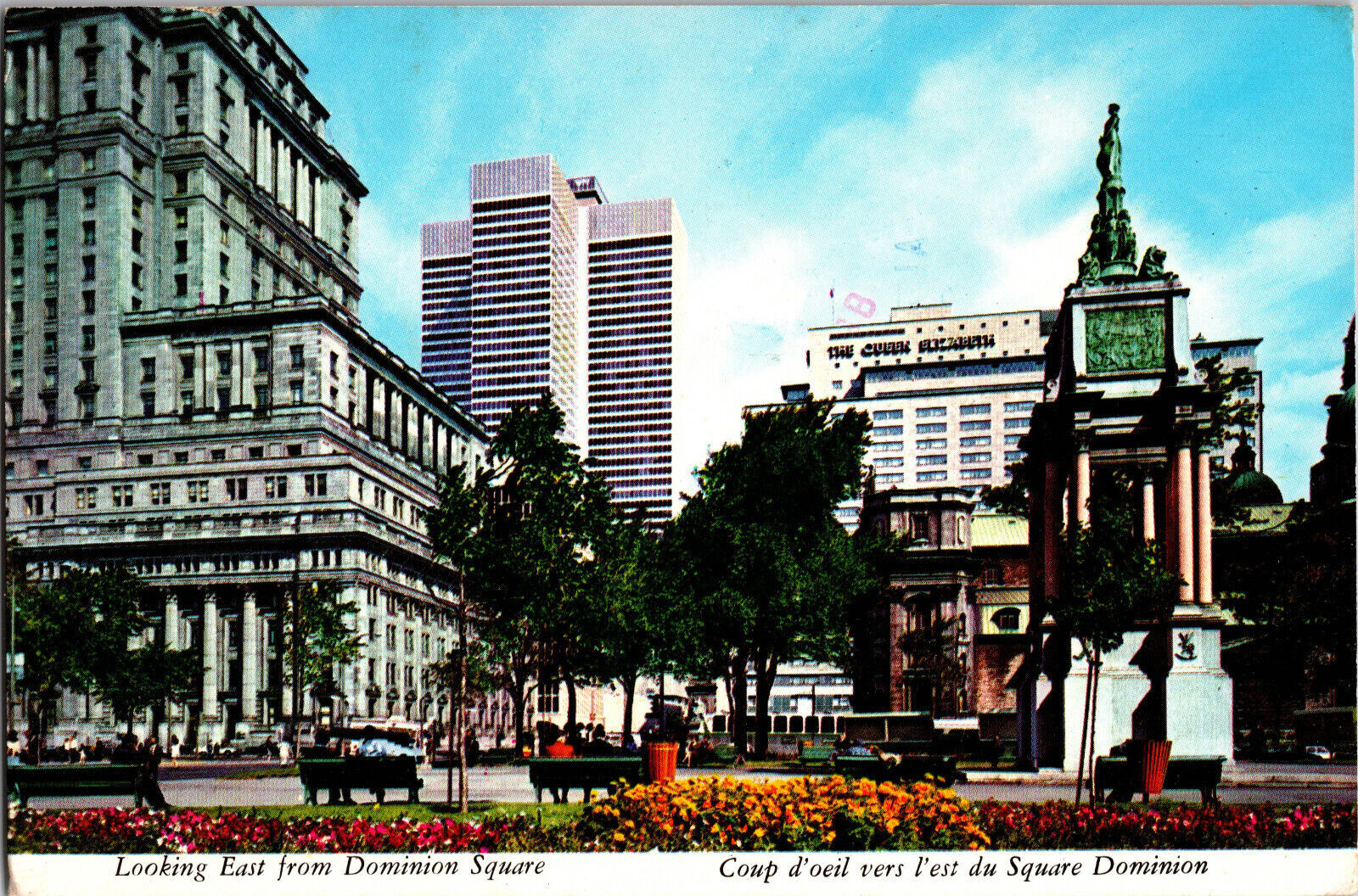 Vtg Postcard Montreal Que Canada, Looking East from Dominion Square ...