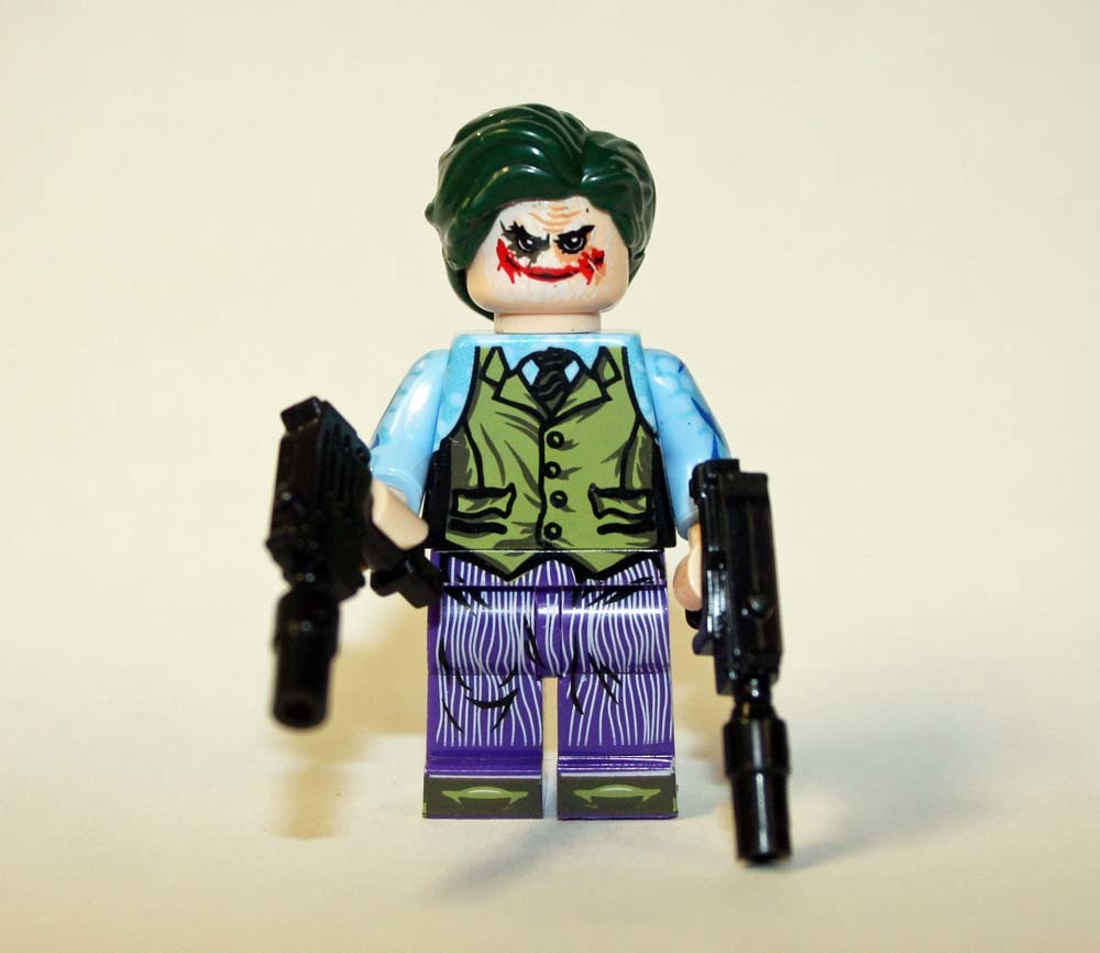 Joker with Uzi Batman Dark Knight Building Minifigure Bricks US - LEGO (R) Minifigures