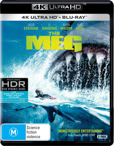 The Meg 4K UHD Blu-ray / Blu-ray | Jason Statham, Li Bingbing | Region ...