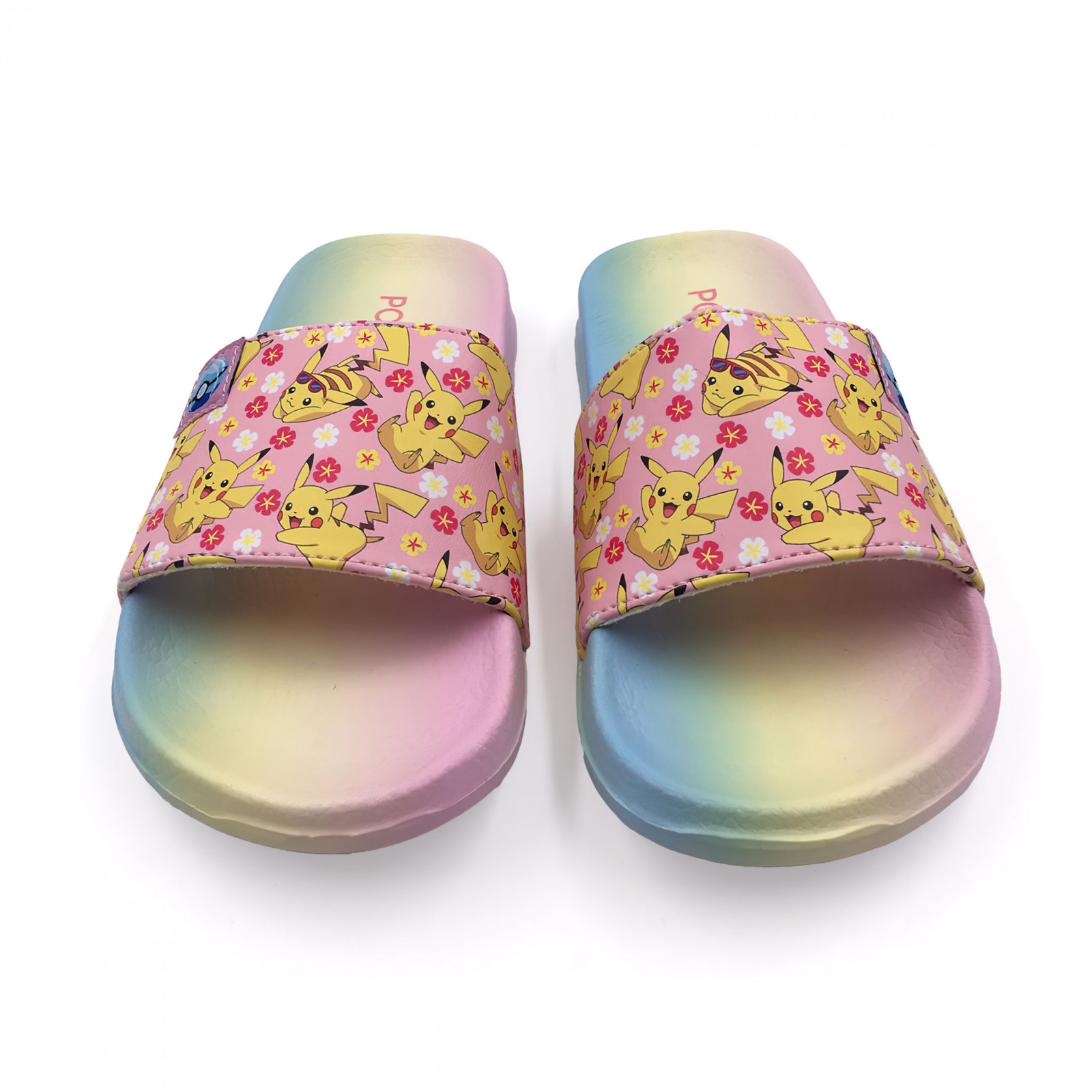 Pokemon Pikachu Summer Fun Girl's Slides Multi-Color - Girls' Shoes