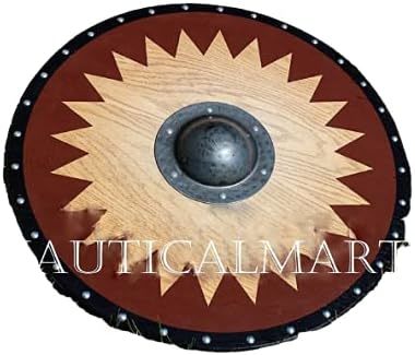 Viking Solid Oak Shield with Forged Iron Boss - SCA/LARP/Norse/Norway ...