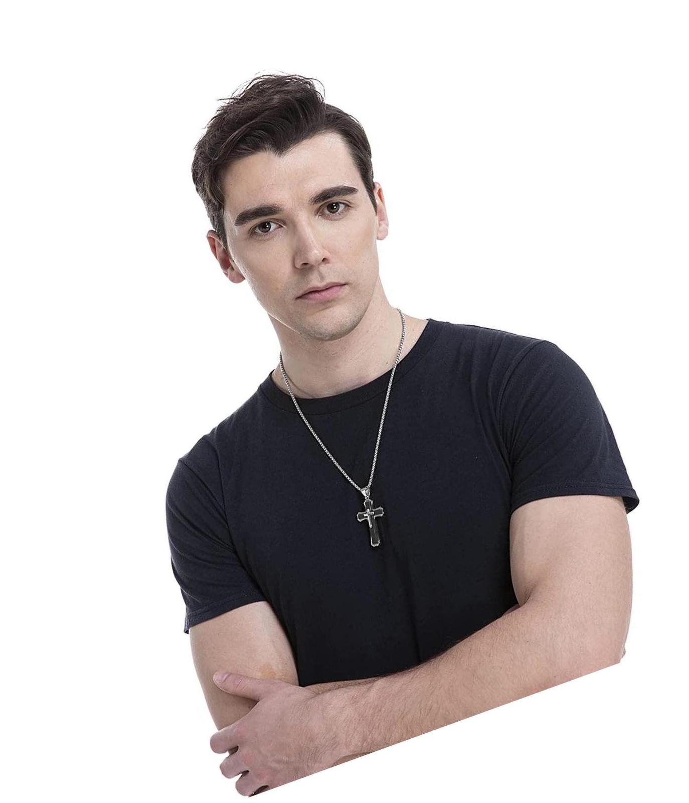 Cross Pendant Stainless Steel Chain Crucifix Men - Crucifixes & Crosses