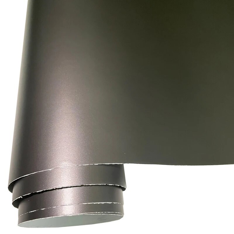 Matte Satin Dark Gray Vinyl Vehicle Car Wrap Film Sheet Roll Adhesive ...