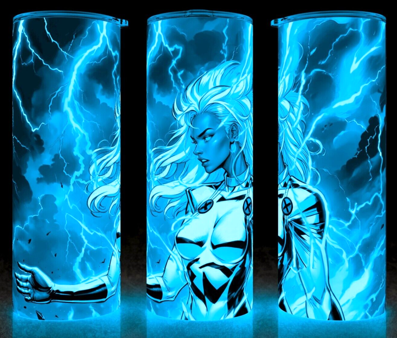Glow in the Dark Storm X-Men Lightning Comic Book Cup Mug Tumbler 20oz ...