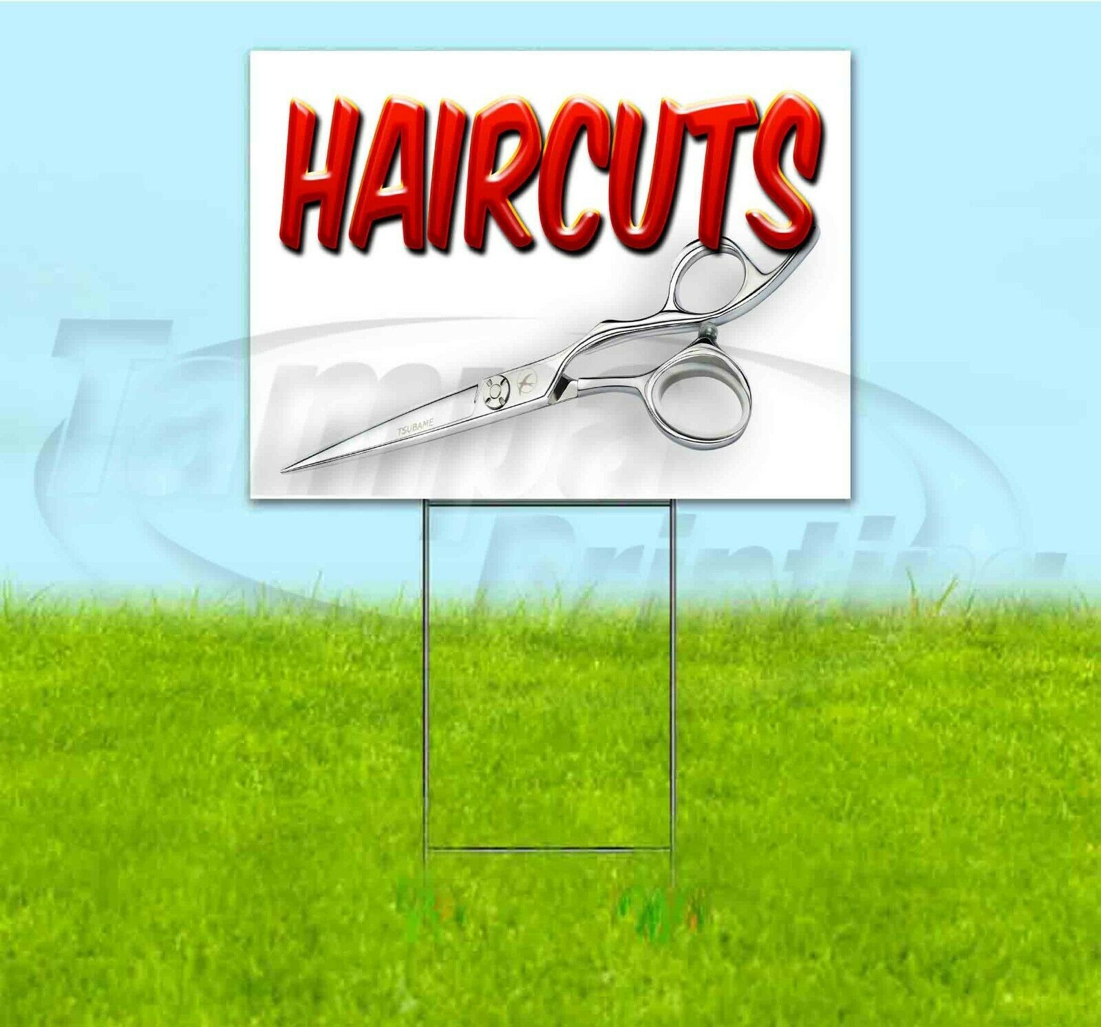 HAIRCUTS 18x24 Yard Sign WITH STAKE Corrugated Bandit USA BUSINESS ...