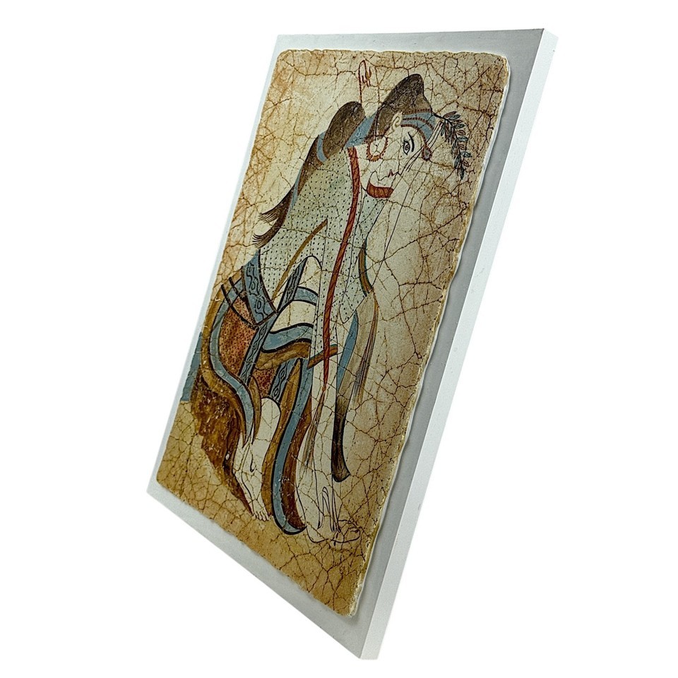 Minoan Girl Crocus Safran Picker Minoan Art from Akrotiri Fresco 1600 ...