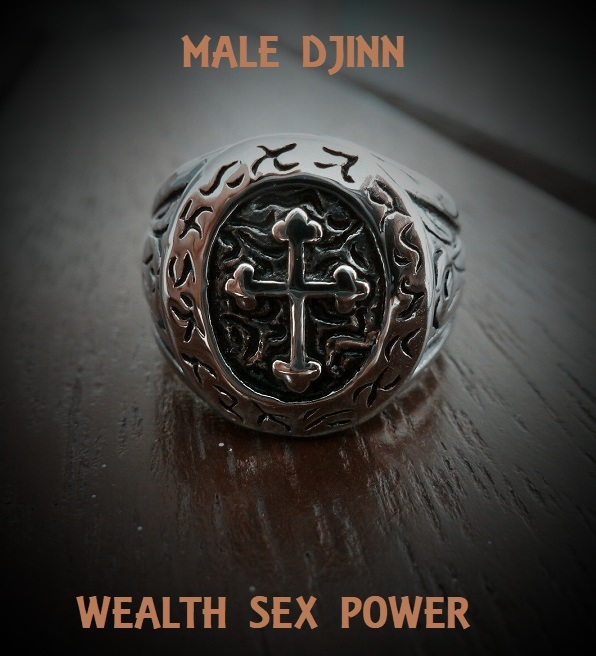MALE FAMILIAR DJINN FORCE BODY TRANSFORMATION RING & POWER TALISMAN ...