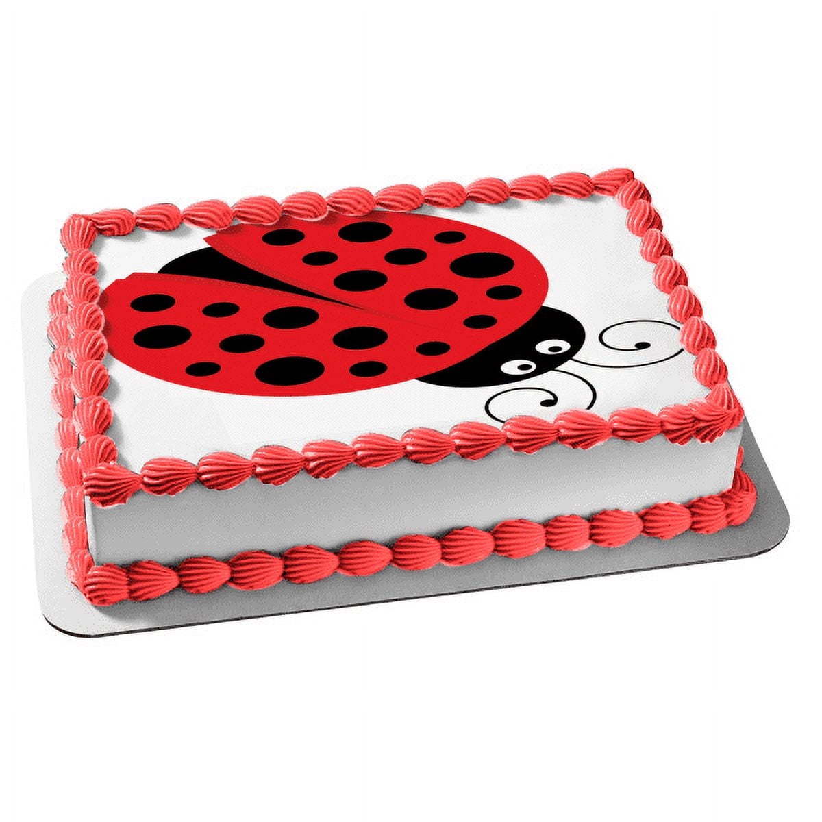 Ladybug Red Black Polka Dots Edible Cake Topper Image ABPID00212V2 ...