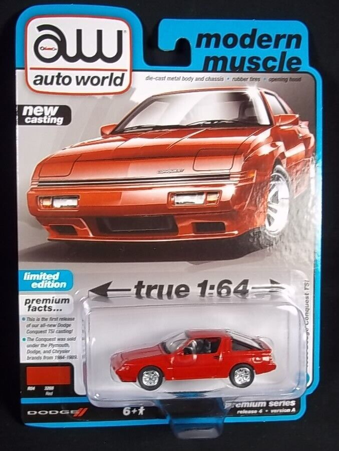 Auto World 2022 R4 Modern Muscle red 1986 Dodge Conquest TSi NEW ...