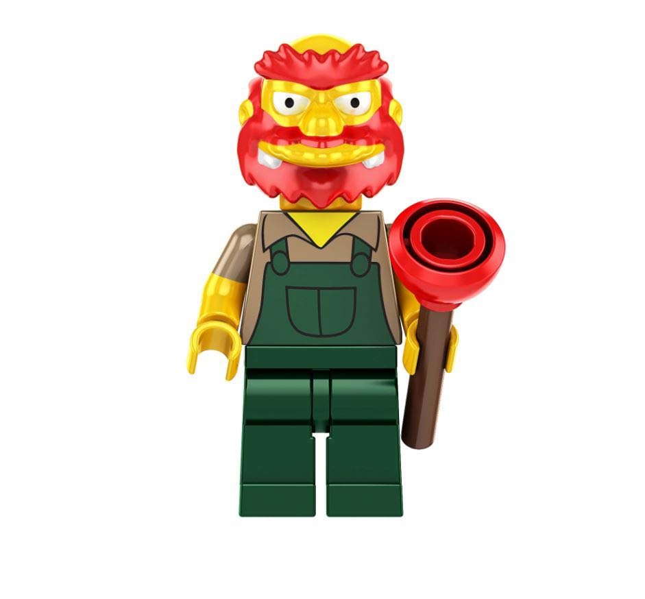 Minifigure Gardener Willie The Simpsons Cartoon Toys US - LEGO (R ...