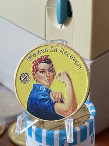 10 Year Women In Recovery Medallion Rosie Serenity Prayer Chip AA NA ...