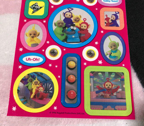 Vintage Sandylion 1996 Teletubbies Sticker Sheet - Scrapbooking Stickers