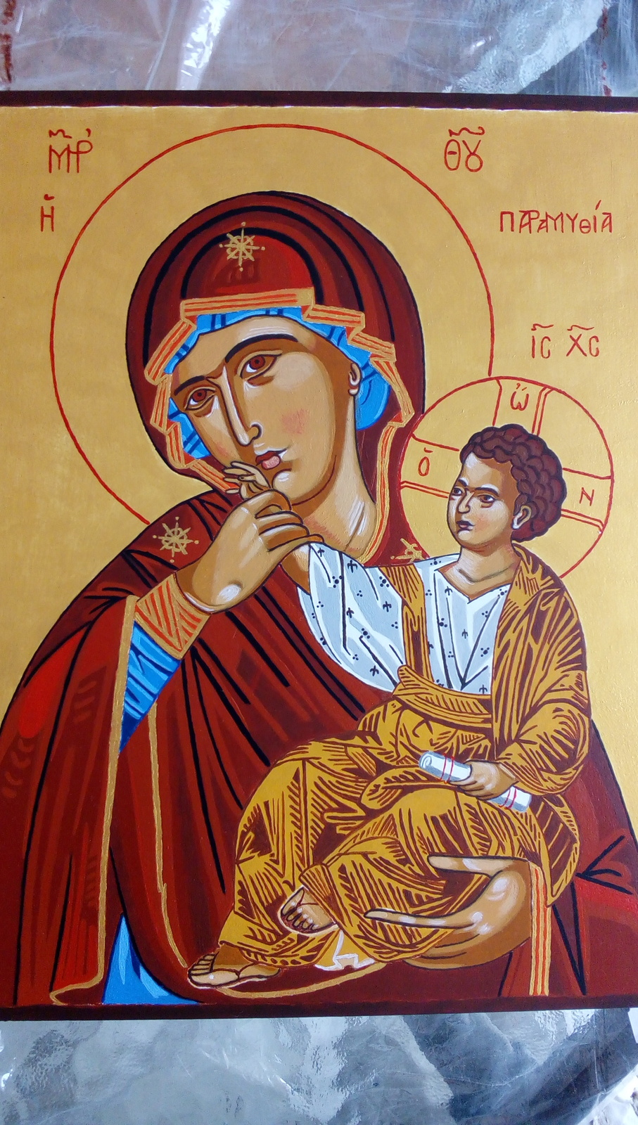 Orthodox icon Panagia/Virgin Mary Paramythia - Icons