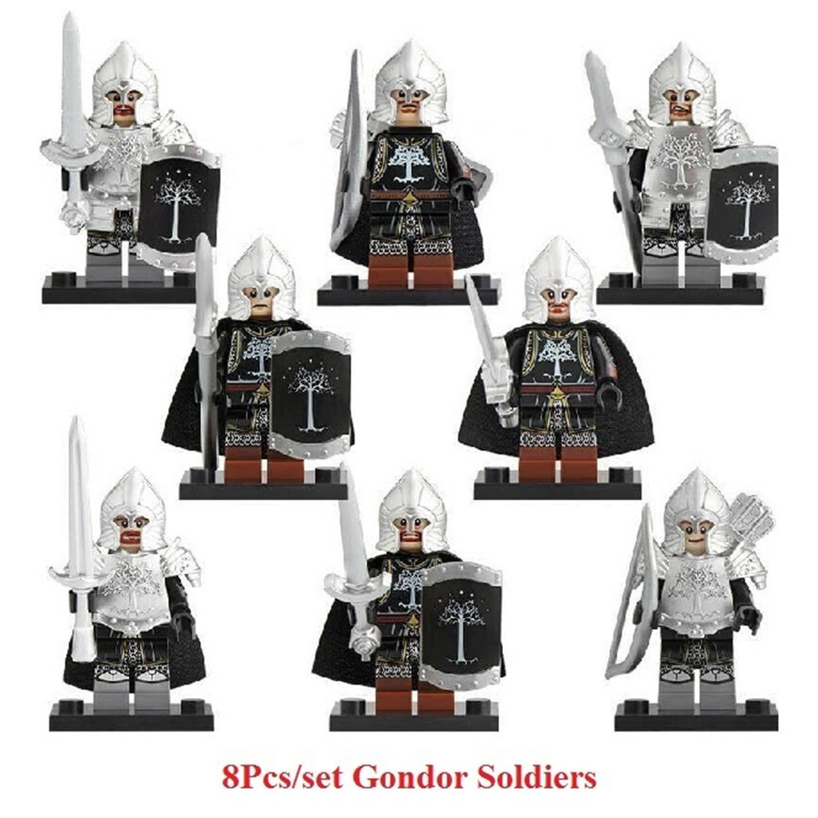LOTR Gondor Guards Dwarf Elf Uruk-hai Assortment Custom Minifigures Lot ...