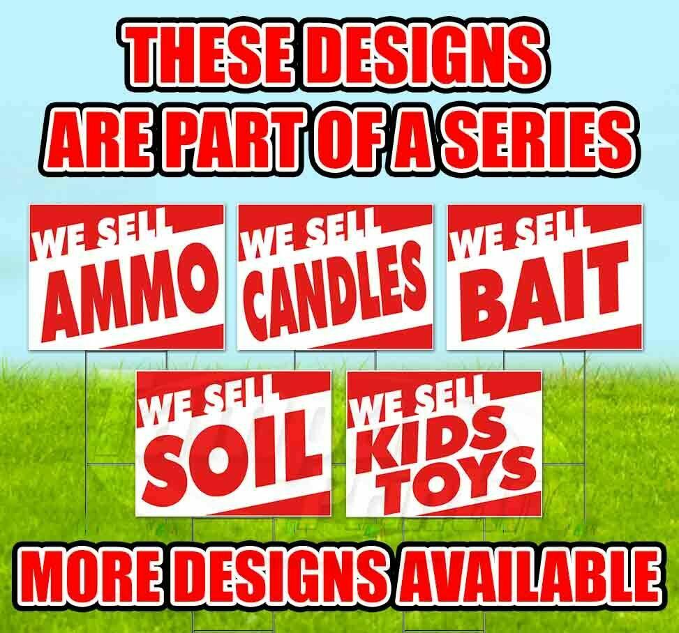 WE SELL GUNS Yard Sign Corrugated Plastic Bandit Lawn Decoration USA ...
