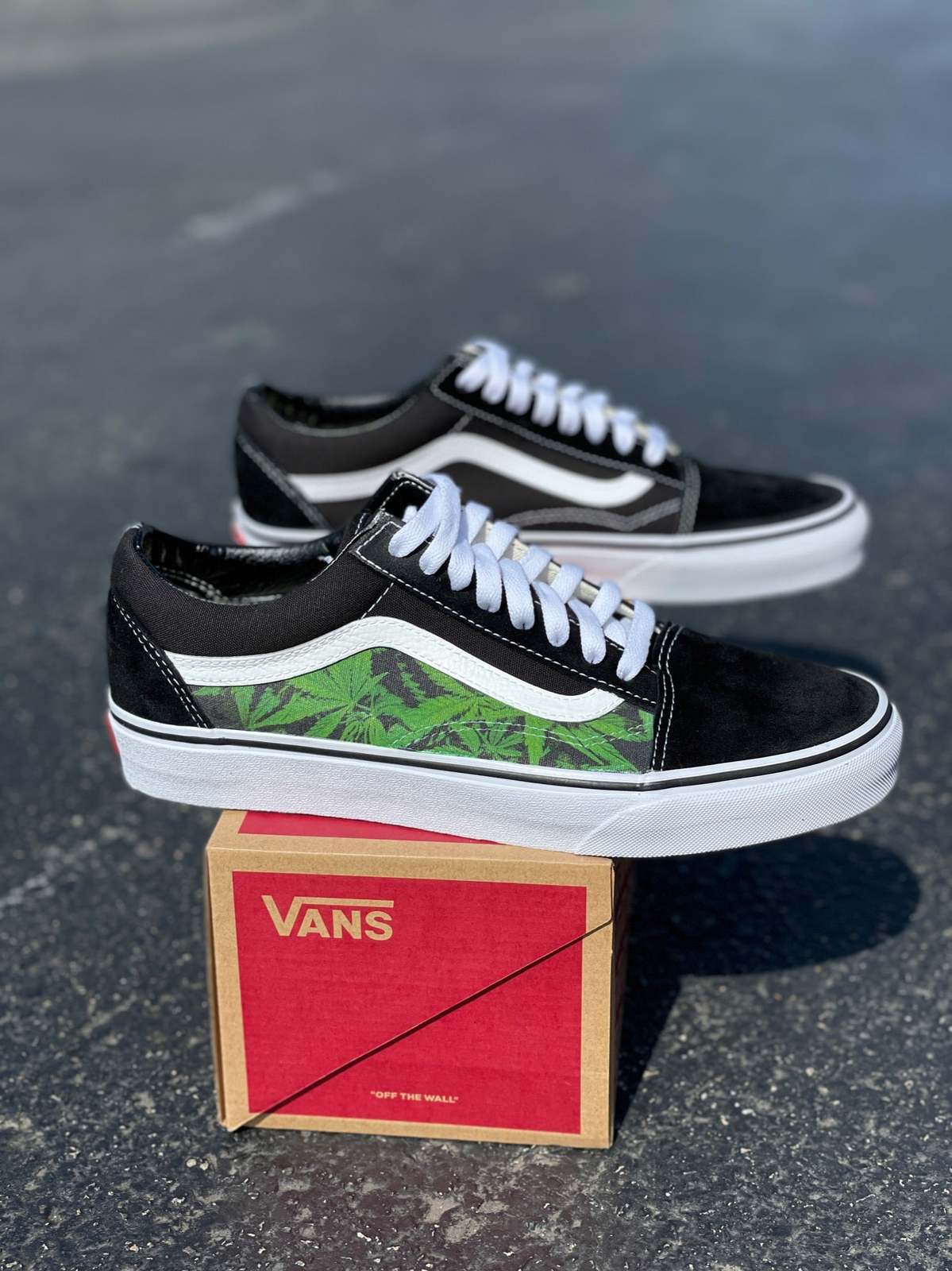 Weed - Custom Old Skool Vans Shoes - Men's And Women's Shoes - Women