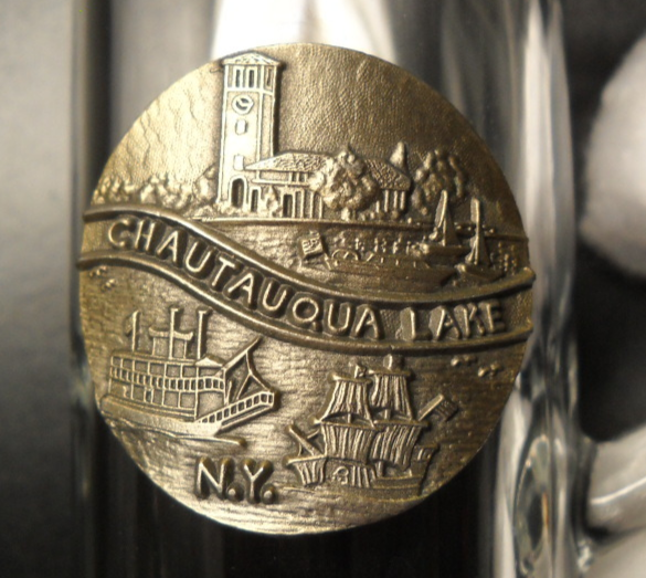 Chautauqua Lake Shot Glass Tall Size Mug Style Clear Glass with Metal ...