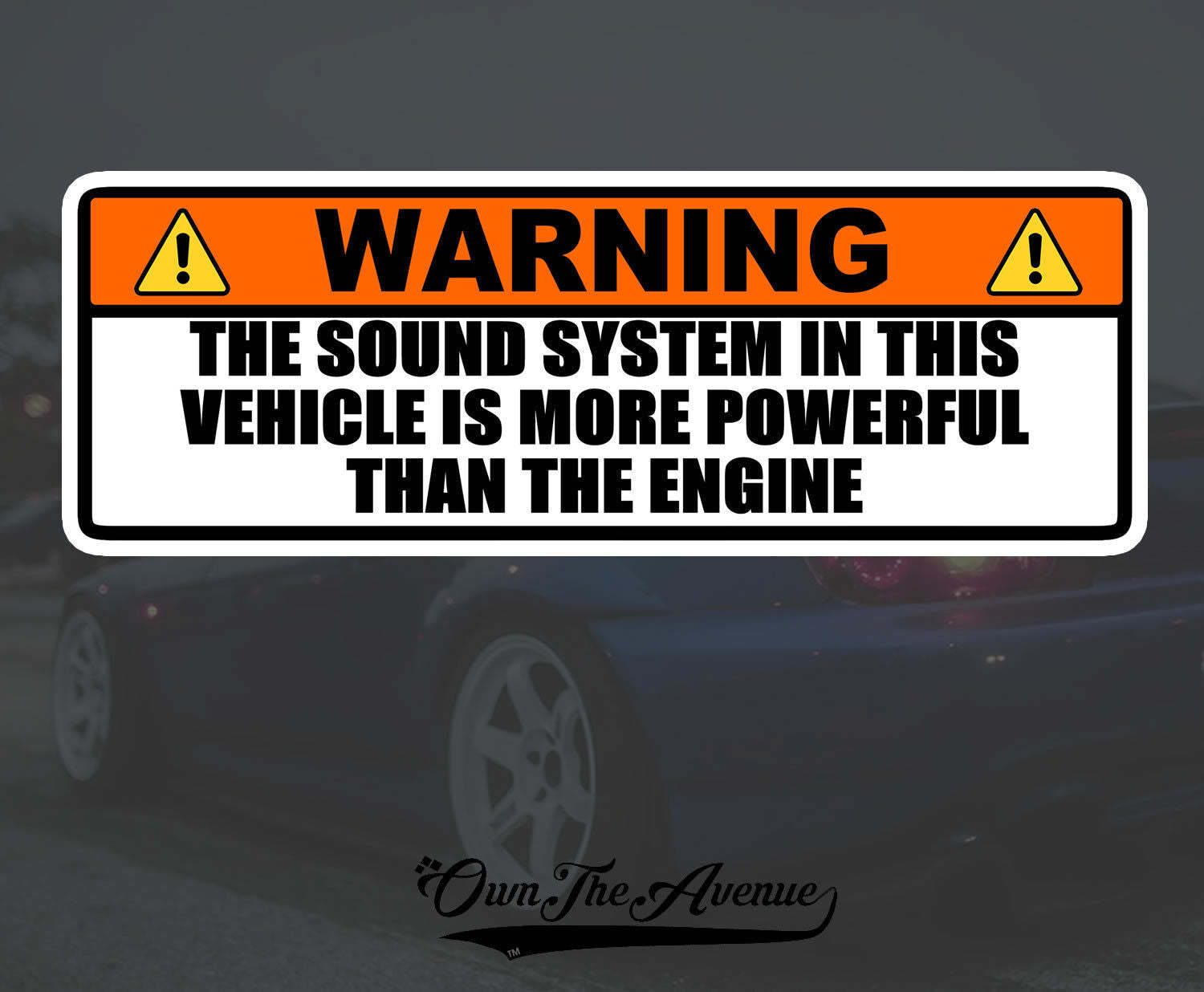 Warning Sound System More Powerful Than Engine Sticker Decal 6" JDM ...
