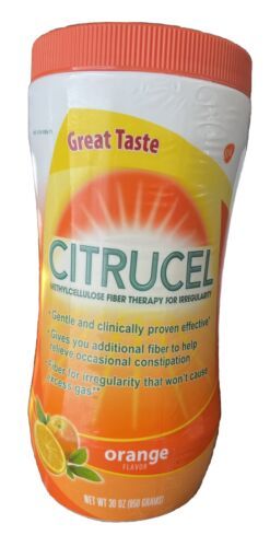 Citrucel Orange Flavor Methylcellulose Fiber Therapy Powder- New Seal ...