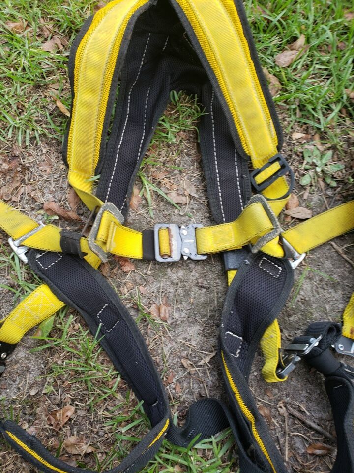 Fall Protection Body Safety Harness w/ 5pt Adjustments, Pass-through ...