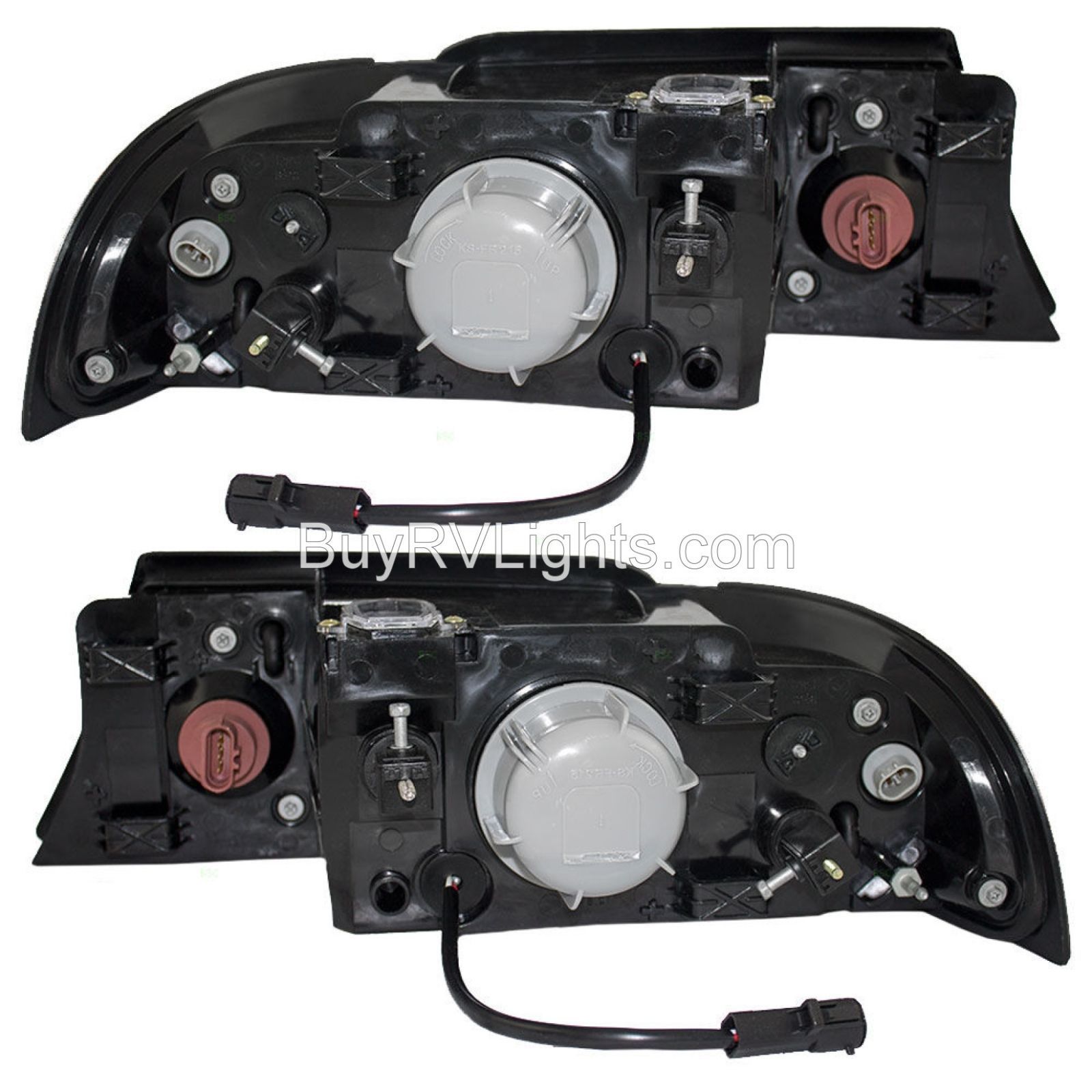 REXHALL ROSEAIR 1999 2000 2001 2002 PAIR FRONT HEAD LIGHTS LAMPS RV ...