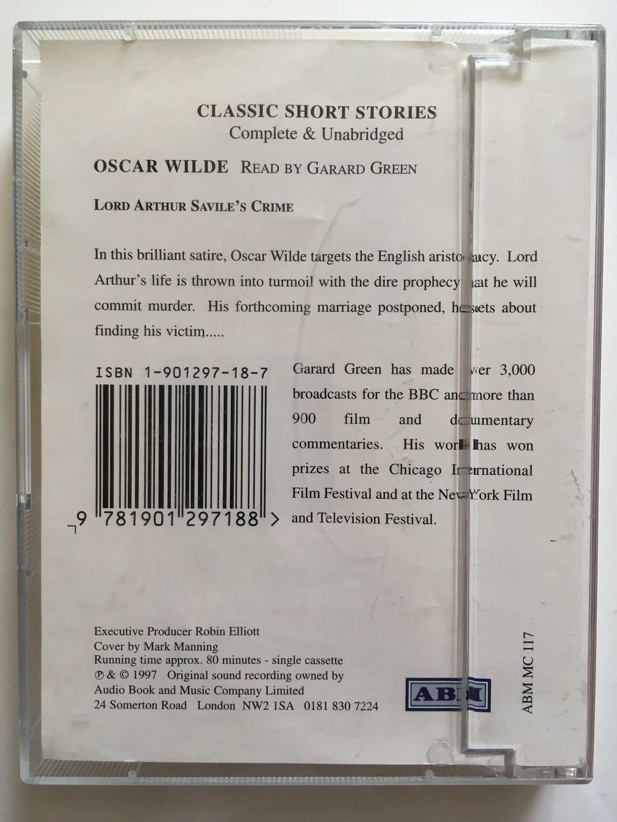 OSCAR WILDE SHORT STORIES - LORD ARTHUR SAVILE'S CRIME (AUDIO CASSETTE ...
