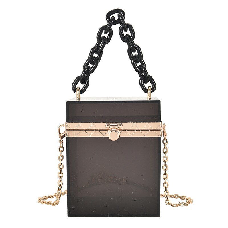 Acrylic Ins Female Clutch Box Purse Ladies Summer PVC Mini Hand Bags ...