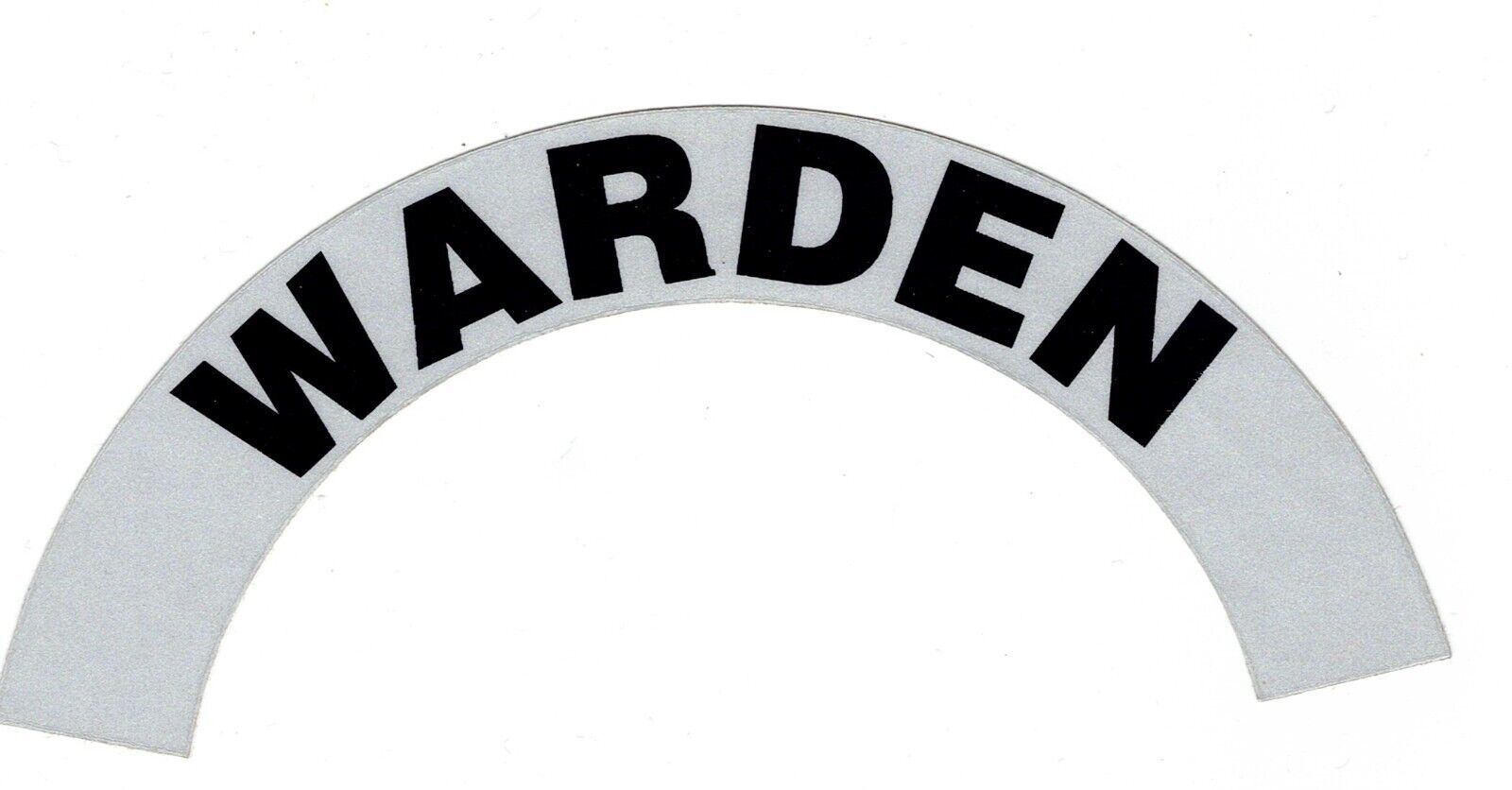 WARDEN - Fire Department Reflective HELMET CRESCENT DECALS - A PAIR ...