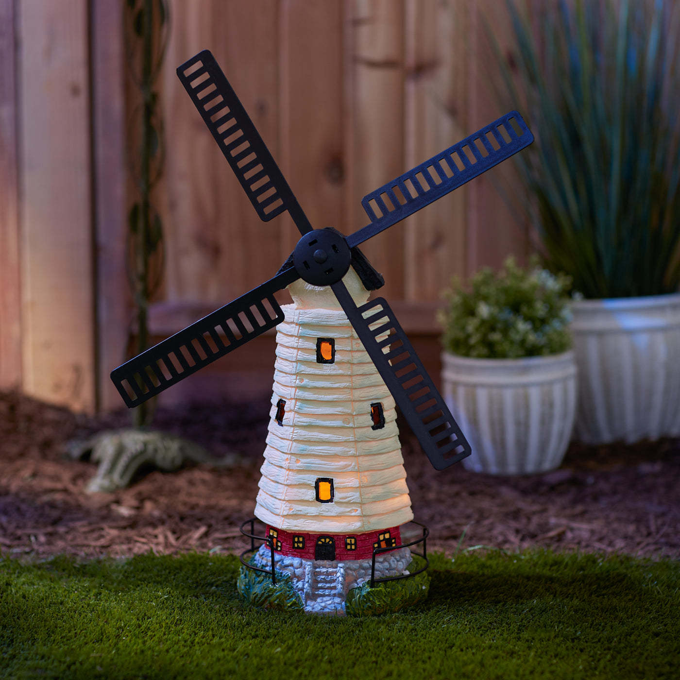SOLAR WINDMILL LIGHTHOUSE - Windmills & Wind Spinners