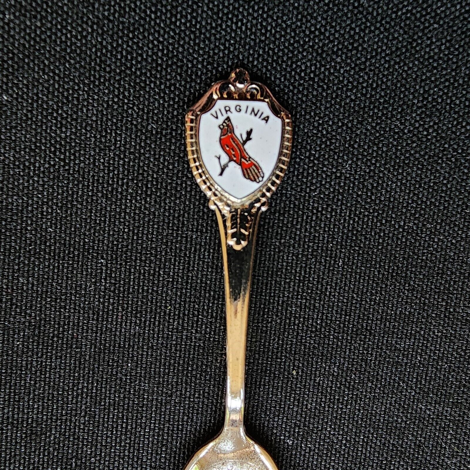 Virginia State Collector Souvenir Spoon 3.5 in (9cm) with Red Cardinal ...