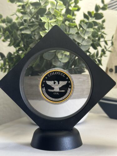 COLONEL ARMY RANK MILITARY CHALLENGE COIN Come With 3D Display Case ...